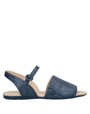 Hogan Sandals In Leather - Dark Blue