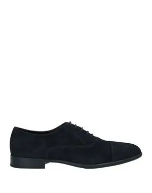 DOUCAL'S Lace-up Suede Oxford Shoes - Blue