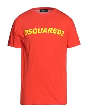Dsquared2 Man T-shirt Yellow Size S Cotton Orange