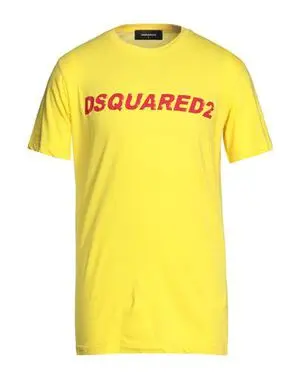 Dsquared2 Man T-shirt Yellow Size S Cotton Yellow
