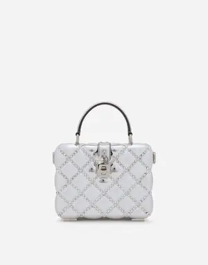 Dolce & Gabbana Resin Box Bag With Rhinestones - Silver