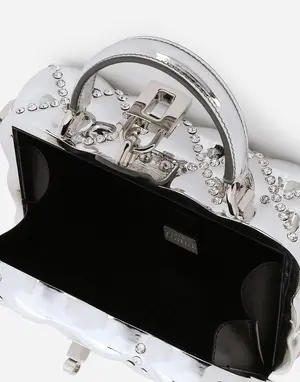 Dolce & Gabbana Resin Box Bag With Rhinestones - Silver