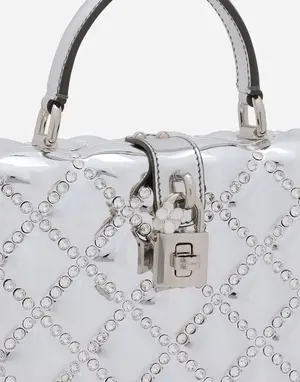 Dolce & Gabbana Resin Box Bag With Rhinestones - Silver