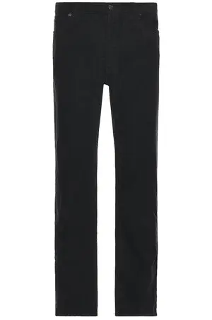 Saint Laurent Relaxed Mid Waist Corduroy Pant - Dye Black