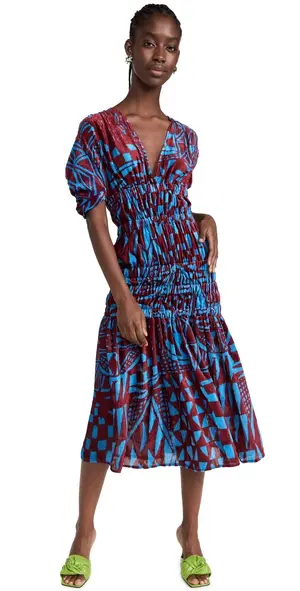 with jean ruched dress Rayna Dress