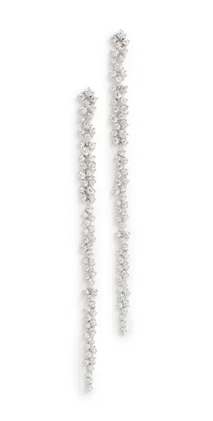 Shashi Kalista Pave Earrings - White Gold