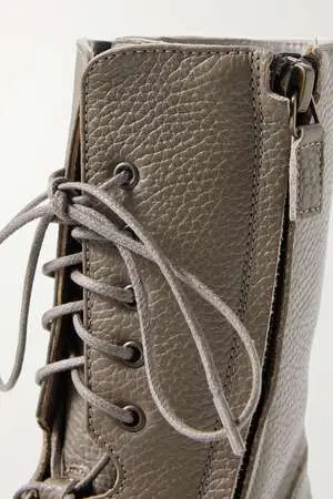 Manolo Blahnik Lugata Textured-leather Ankle Boots
