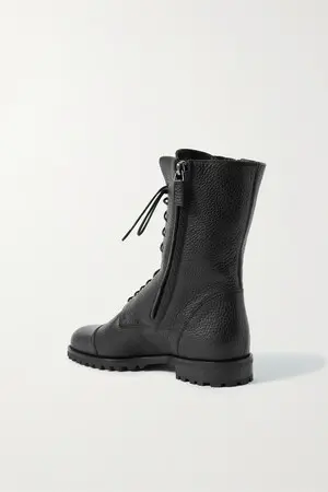 Manolo Blahnik Lugata Textured-leather Ankle Boots