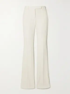 Alexander McQueen Crepe Bootcut Trousers - Neutrals