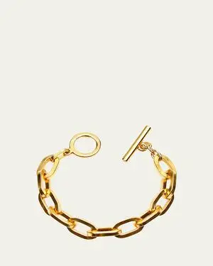 BEN-AMUN 24k Electroplate Oval Link Chain Bracelet - Gold