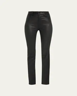 Vince Bootcut Stretch Leather Pants