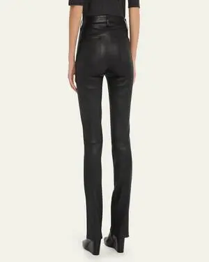 Vince Bootcut Stretch Leather Pants