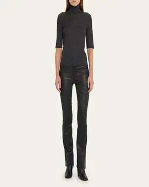 Vince Bootcut Stretch Leather Pants
