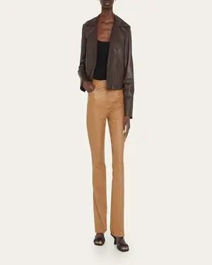 Vince Bootcut Stretch Leather Pants