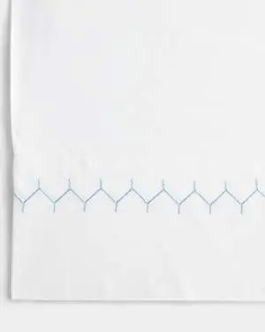 JOHN ROBSHAW Stitched 300 Thread Count Pillowcases Set Of 2, King Lt Indig