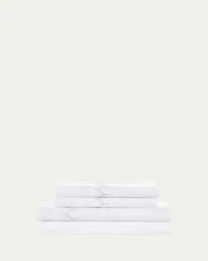 JOHN ROBSHAW Stitched 300 Thread Count Queen Sheet Set Sand