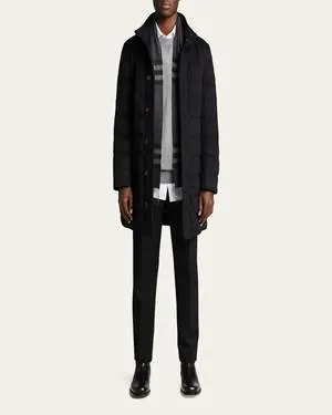 Burberry Classic Check Cashmere Fringe Scarf - Charcoal