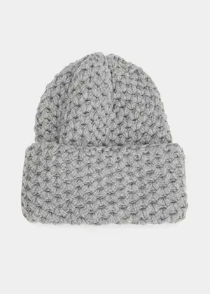Inverni Inverni Cashmere Honeycomb Knit Beanie 8002 Graphite Gre