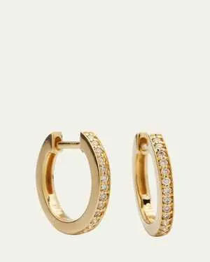 SYDNEY EVAN 14k Diamond Huggie Hoop Earrings - Gold