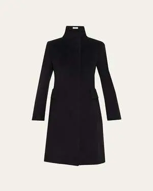 Akris Duffle Knee-length Knit Coat - Black