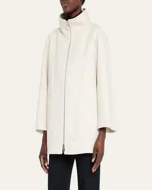 Akris Felted Wool Car Coat