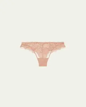 Simone Perele Reve Scalloped Lace Tanga Nude