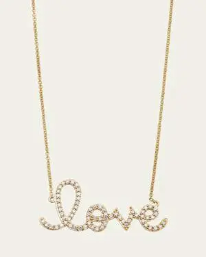 SYDNEY EVAN Sydney Evan 14k Yellow Gold & Diamond Love Necklace Yellow Gold