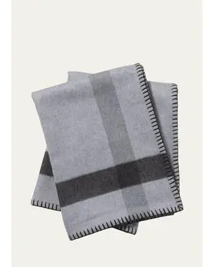 Sofia Cashmere Double-face Cashmere Throw Blanket, 56" X 72 - Gray