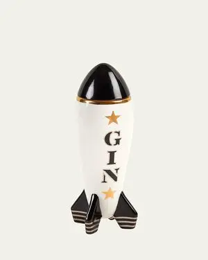 Jonathan Adler Gin Rocket Decanter - White/black