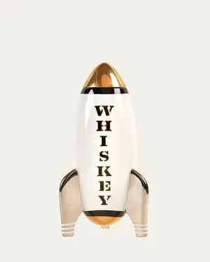 Jonathan Adler Whiskey Rocket Decanter - White/black