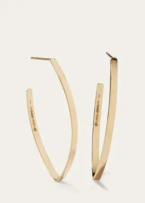 Lana Jewelry 14k Flat Hoop Earrings