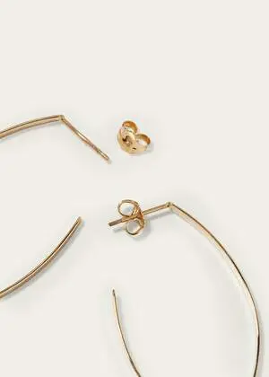 Lana Jewelry 14k Flat Hoop Earrings