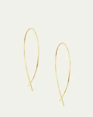 Lana Jewelry 14k Upside Down Hoop Earrings - Gold