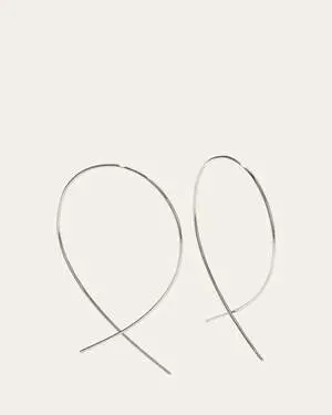Lana Jewelry 14k Upside Down Hoop Earrings - White