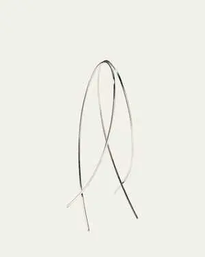 Lana Jewelry 14k Upside Down Hoop Earrings - White