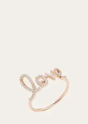 SYDNEY EVAN Sydney Evan Large Love 14K Gold Diamond Ring White Gold