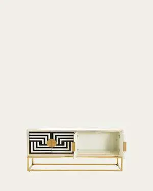 Jonathan Adler Op Art Credenza - Black And White