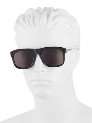 Saint Laurent New Wave 57mm Rectangular Acetate Sunglasses
