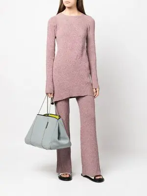 Remain Birger Christensen Mélange-knit Asymmetrical Jumper
