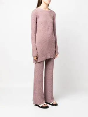 Remain Birger Christensen Mélange-knit Asymmetrical Jumper