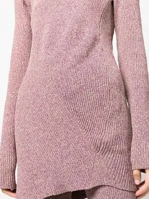 Remain Birger Christensen Mélange-knit Asymmetrical Jumper