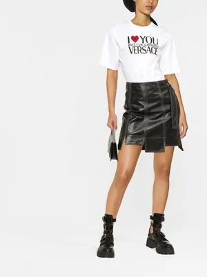 Versace Slogan-print T-shirt - White