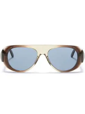 Palm Angels Shield-frame Sunglasses - Brown