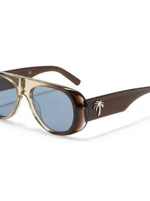 Palm Angels Shield-frame Sunglasses