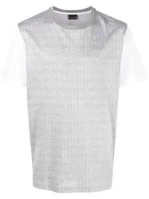 BILLIONAIRE Two-tone Cotton T-shirt - Grey