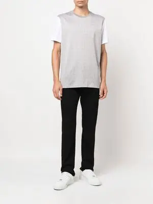 BILLIONAIRE Two-tone Cotton T-shirt - Grey