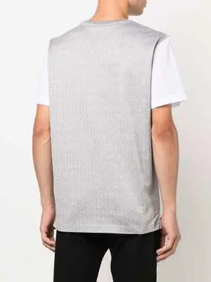 BILLIONAIRE Two-tone Cotton T-shirt - Grey