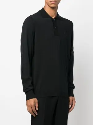 BILLIONAIRE Logo-patch Silk Blend Jumper - Black
