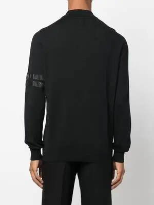 BILLIONAIRE Logo-patch Silk Blend Jumper - Black