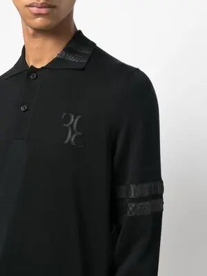 BILLIONAIRE Logo-patch Silk Blend Jumper - Black